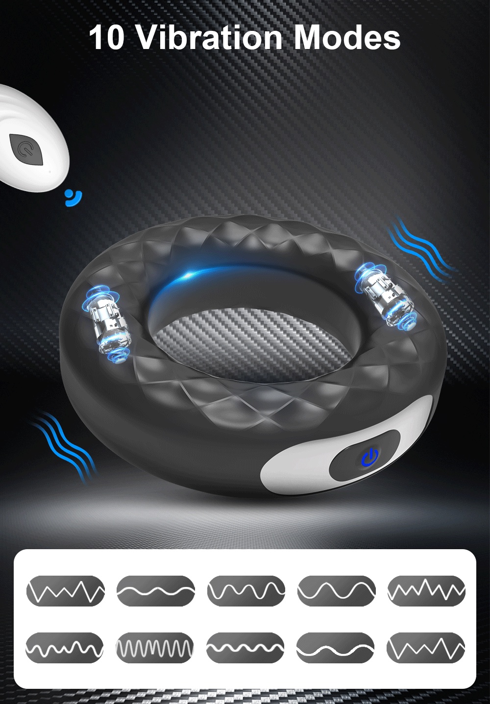 Remote Control Cock Ring Vibrator for Men Remote Control Penis Rings ...