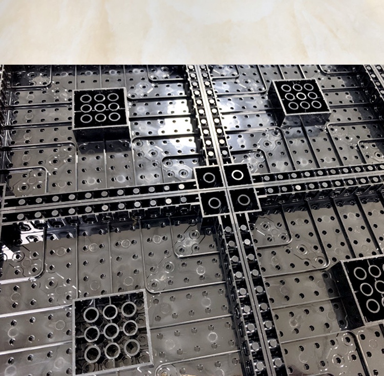 1PC Baseplate Building Block Base Plate Black Splice Brick DIY ...