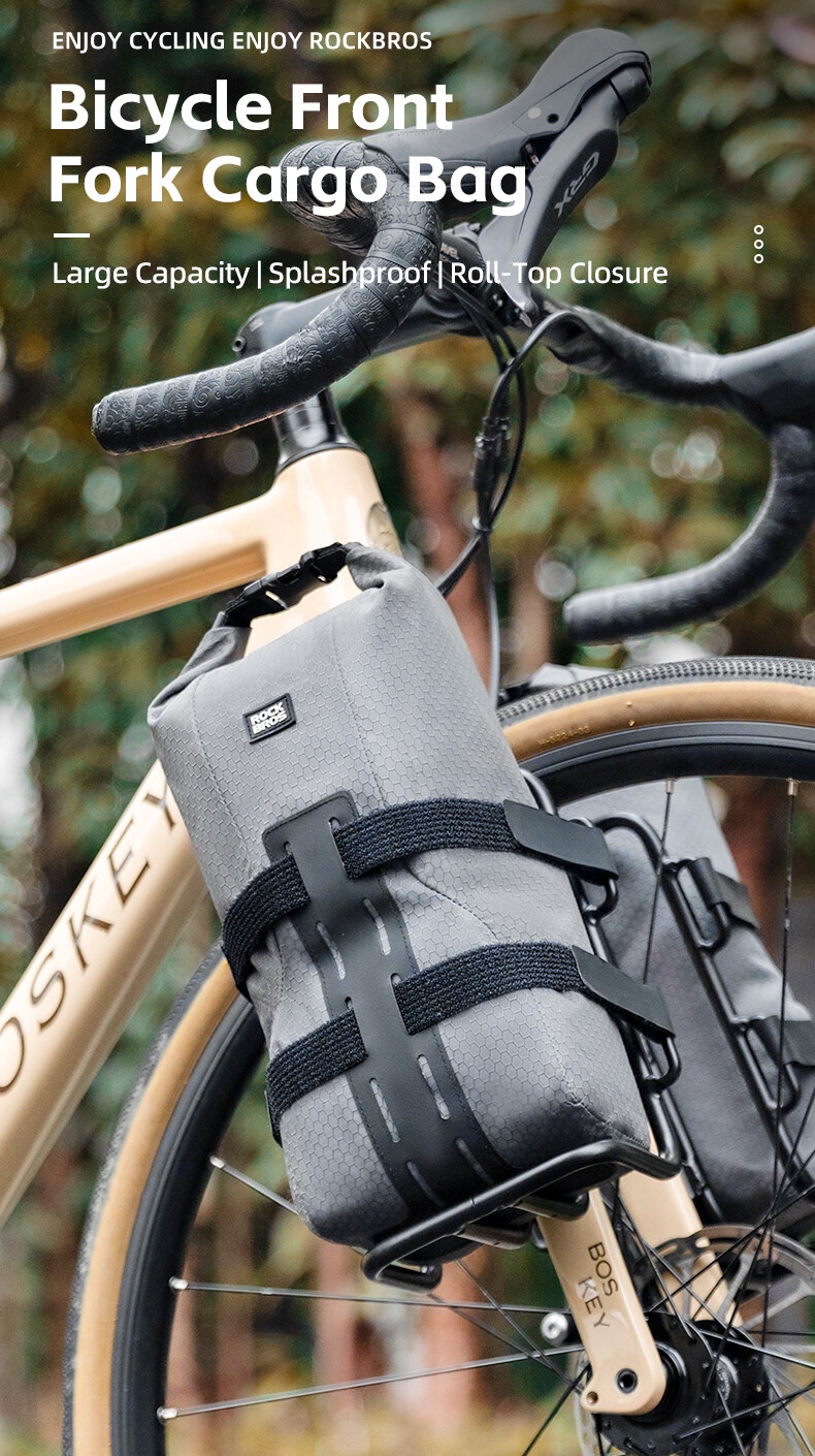 ROCKBROS Cycling Front Fork Bag Portable Waterproof Dry Bicycle Folding ...