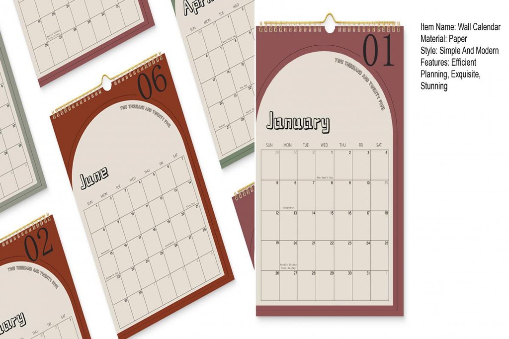 olimpidd| Decorative Wall Calendar Wall Calendar for Office 2025-2026 ...