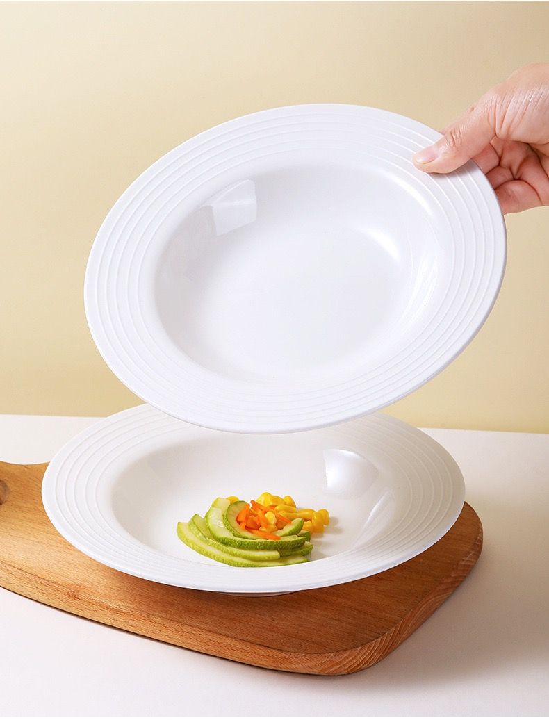 Pasta Western Cuisine Plate Ins Style Simple Thread Straw Hat Plate ...
