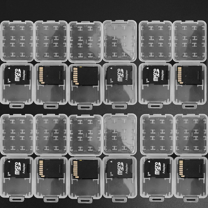 8 In 1 Plastic Transparent Memory Card Case / Office Business Home ...