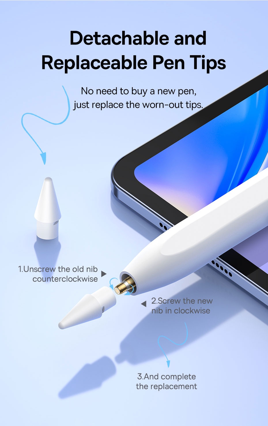 Baseus Stylus Pen with Wireless Charging Bluetooth Connection for Pad ...