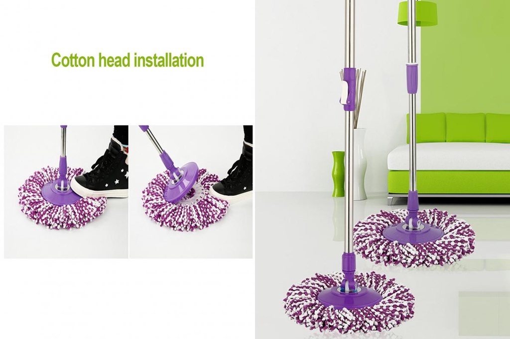 {bolilishp} 1 Set Mop Rod Hangable Built-in Spiral Shaft Easy to ...