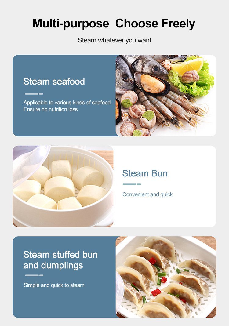 Microwave Oven Double-layer Rounded Steamer | Shopee Singapore