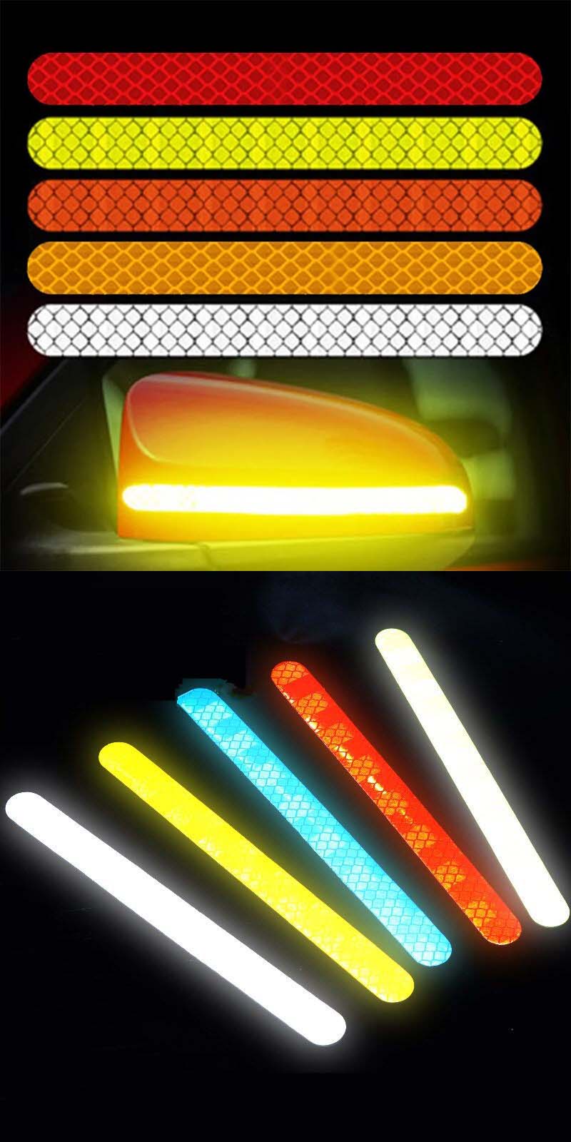 10pcs Car Reflective Arrow Sign Sticker - Night Driving Safety ...