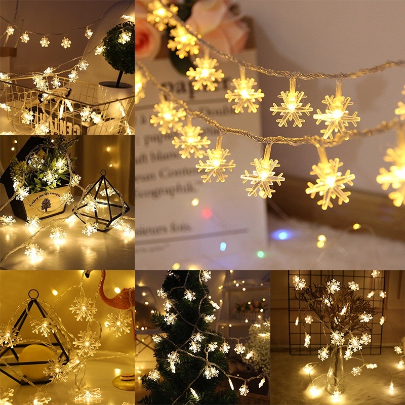 3m/1.5m Christmas Led Snowflake String Lights Waterproof Star Creative ...