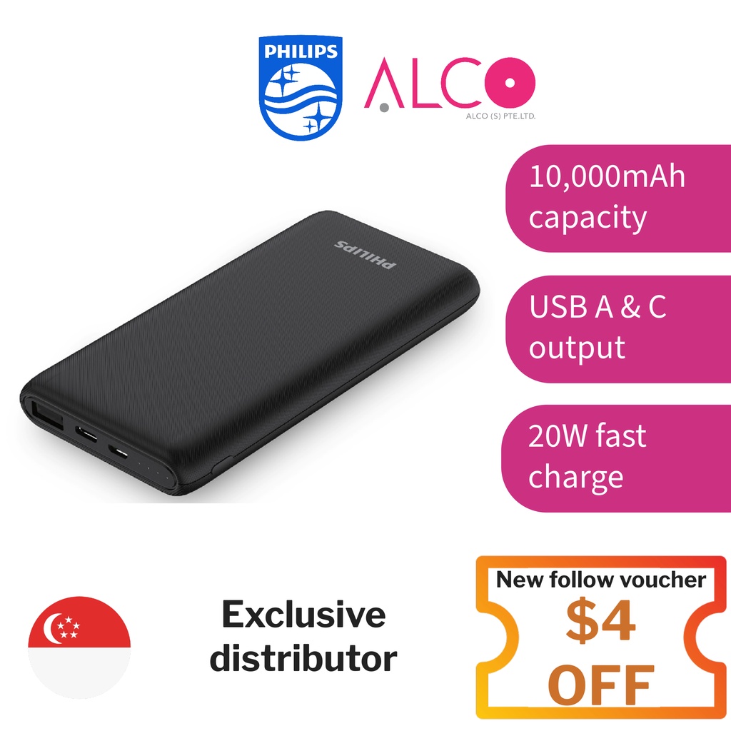 Philips DLP2711CB 10000mAh Powerbank PD 20W and QC Li-Polymer battery 1 ...