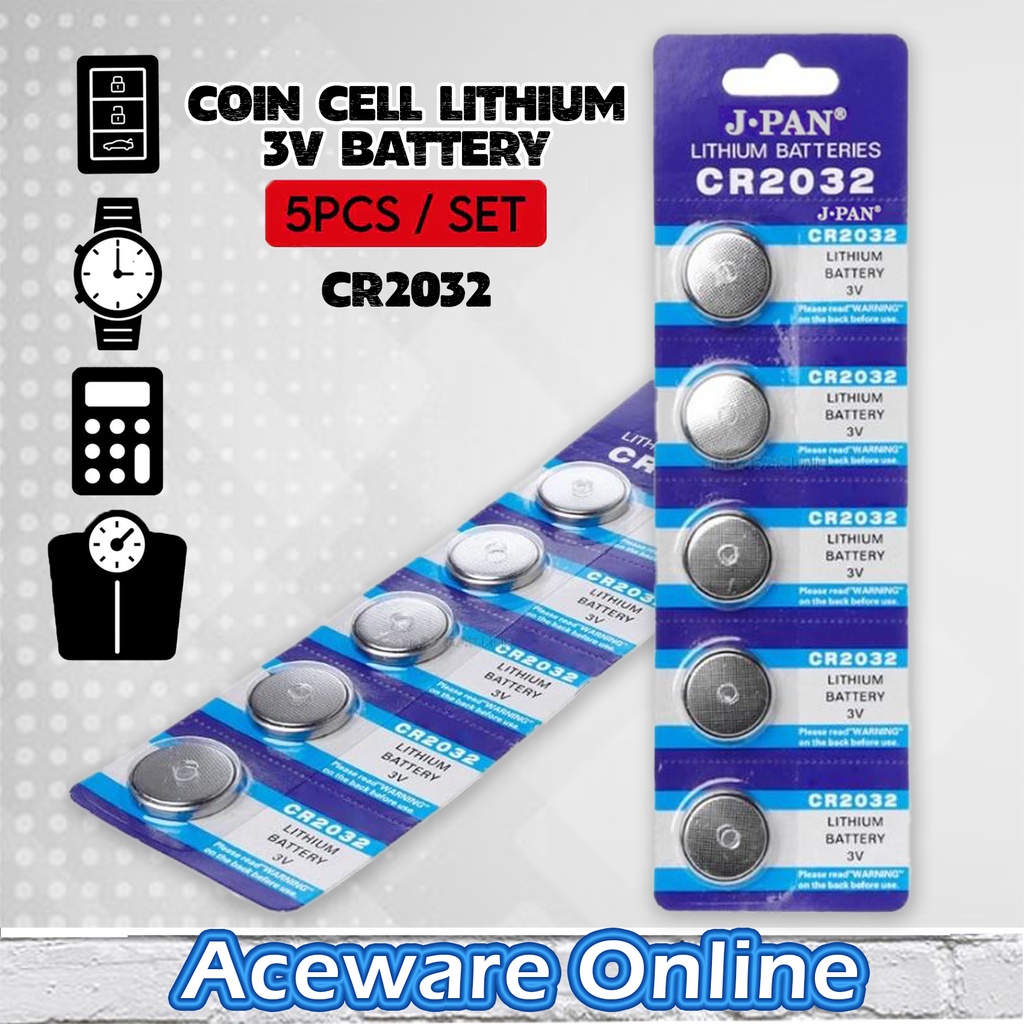 J-PAN CR2032 Battery Button Cell Battery Car Key Watch Battery CR2032 ...