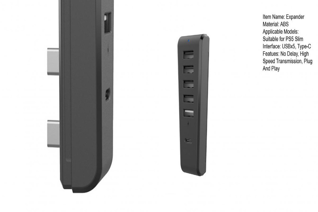 HAN_ Expansion Hub for Ps5 Slim Expansion Hub Ps5 Slim Console Usb Hub ...