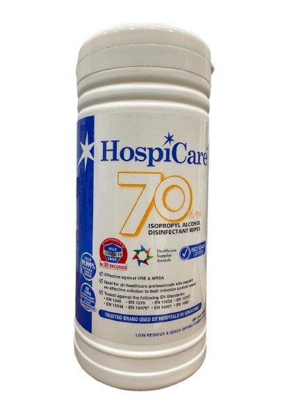 Hospicare 70 Percent Ipa Alcohol Wipes Canister 200 Sheets | Shopee ...