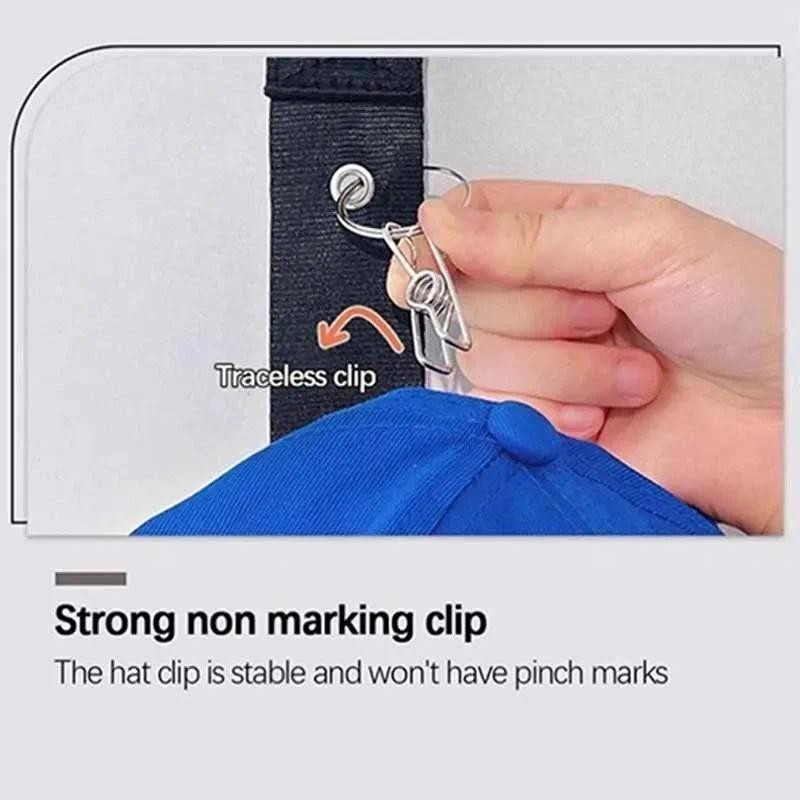 5pcs Nylon Storage Cap Hanging Rack with 8 Metal Clips Lava Doll ...