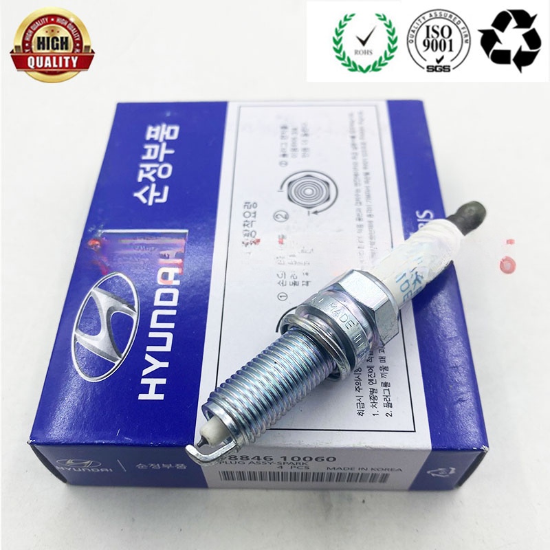 4PCS Iridium 18846-10060 1884610060 SILZKR6B10E Spark Plug for Hyundai ...