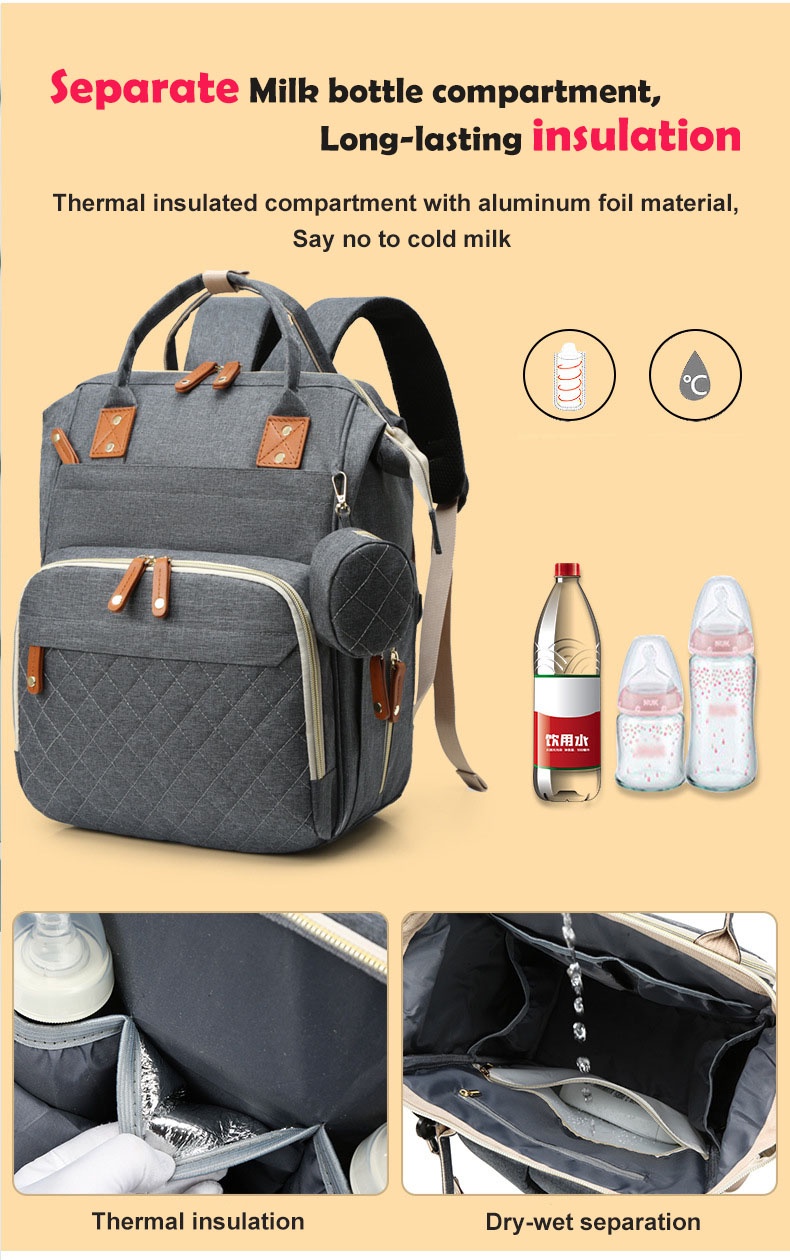 Large Capacity Diaper Bag, Multifunction Mommy Backpack with USB ...