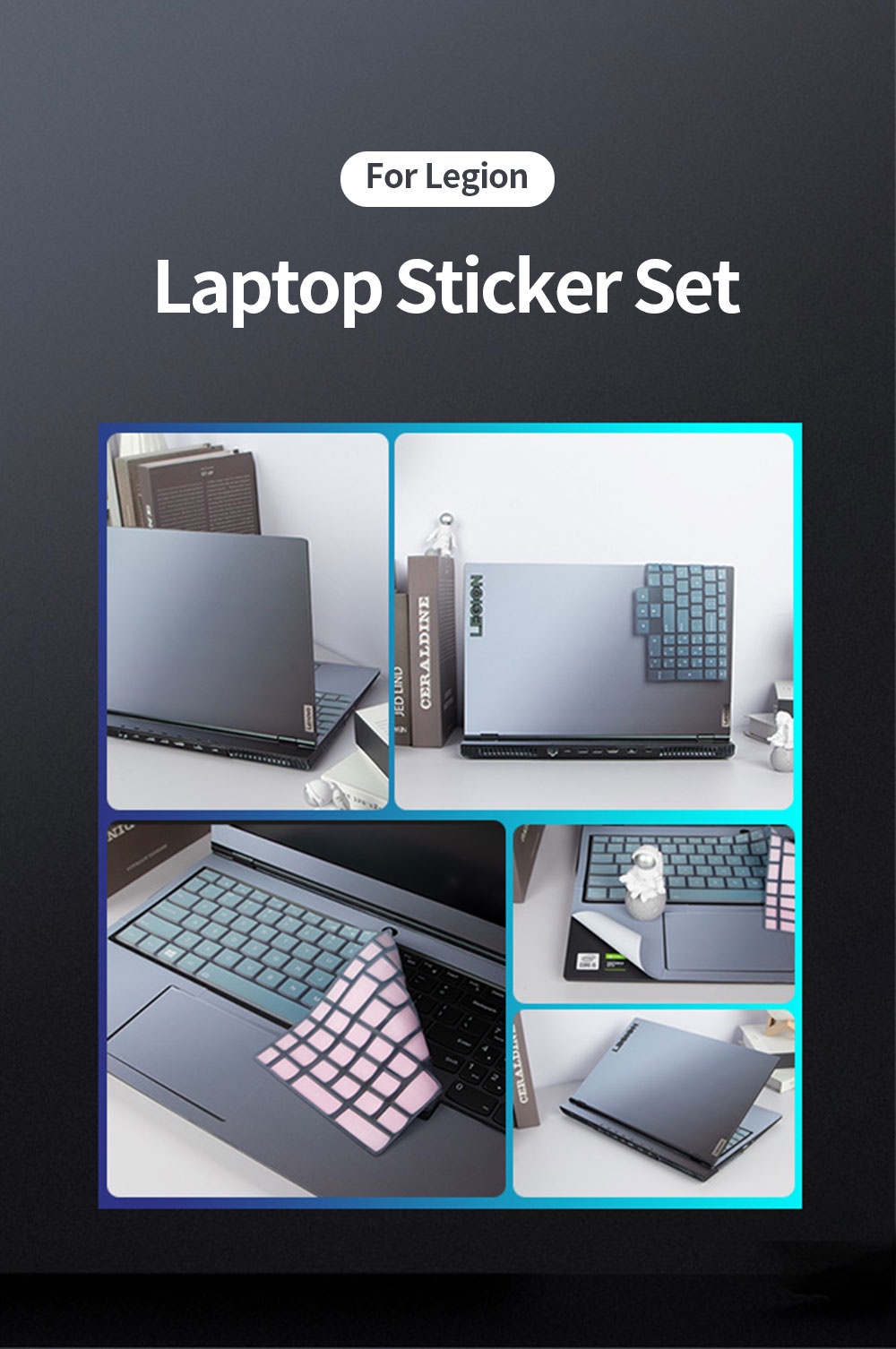 For Lenovo Laptop Sticker 2023 Legion Pro 5/7 2024 Slim 5/7 Colourful ...