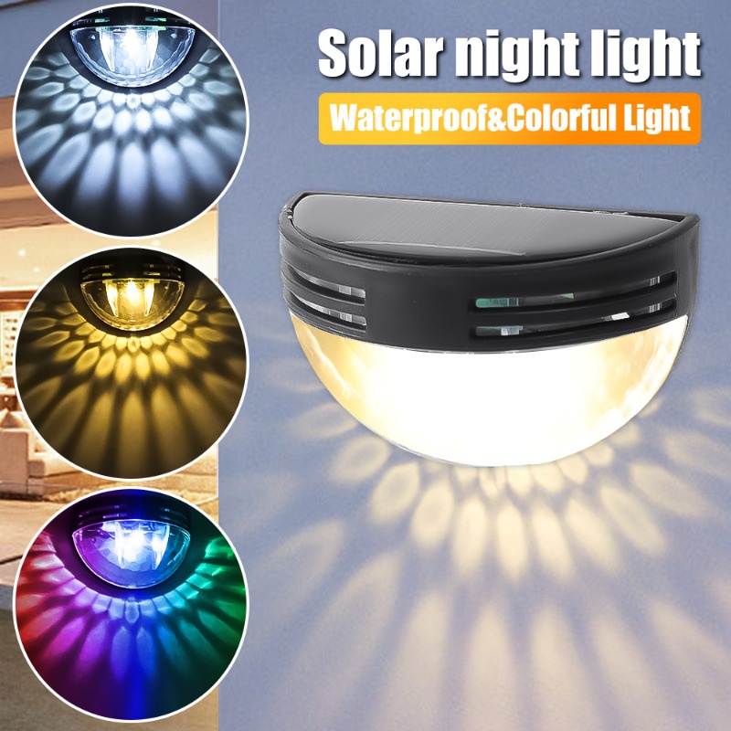 2pcs Semi-circular LED Solar Lights / Outdoor Waterproof Garden ...