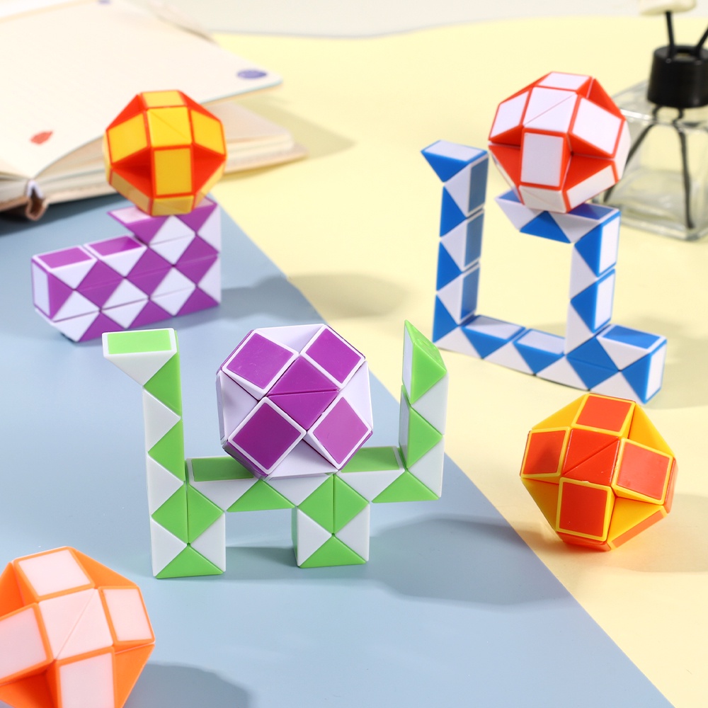 [Wholesale] 24 Segment Twisting Snake Cubes - Rainbow Magic Ruler ...