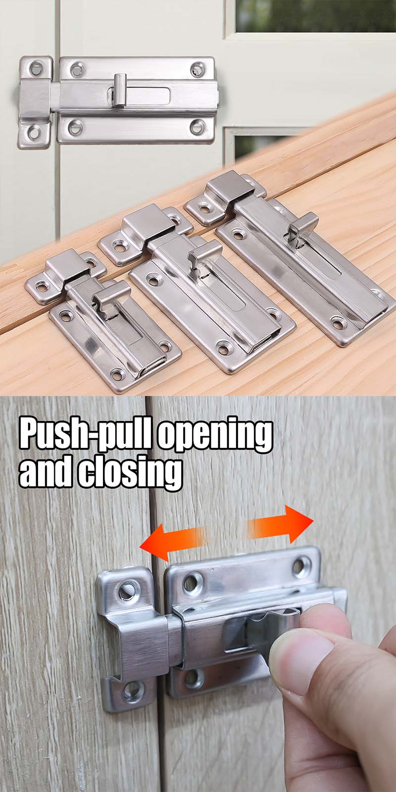 90 Degree Right Angle Latch With Screws - Heavy Duty Security Bedroom ...