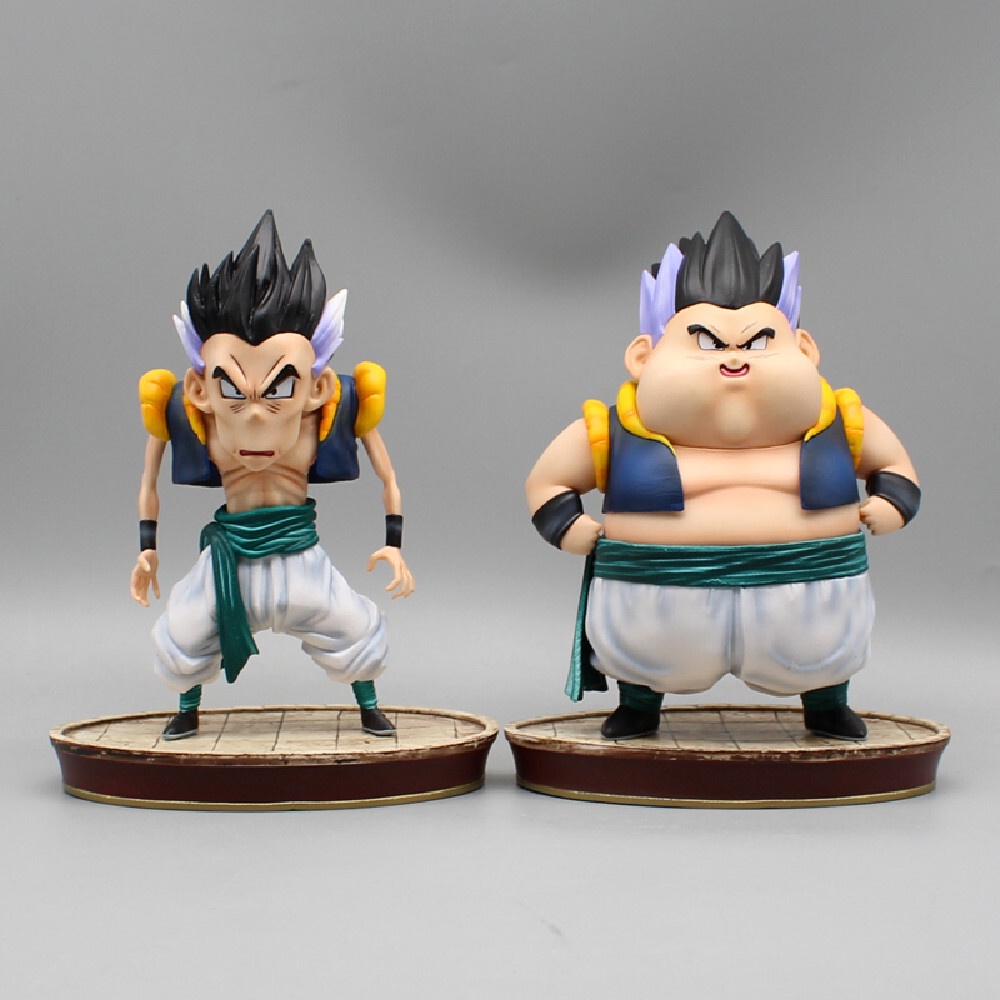 18cm Anime Dragon Ball Z Fat Thin Gotenks Statue GK PVC Action Figure ...