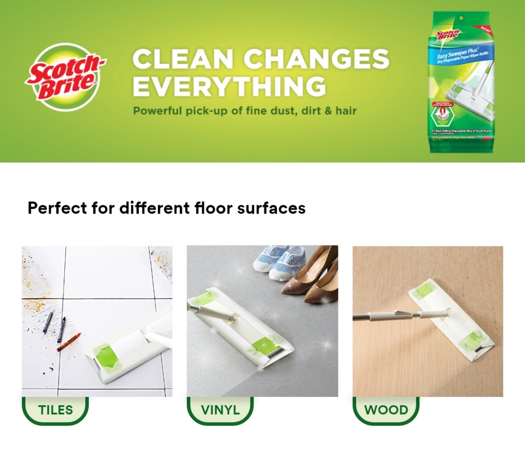 3M™ Scotch-Brite™ Easy Sweeper Plus Dry Disposable Paper Wiper Refills ...