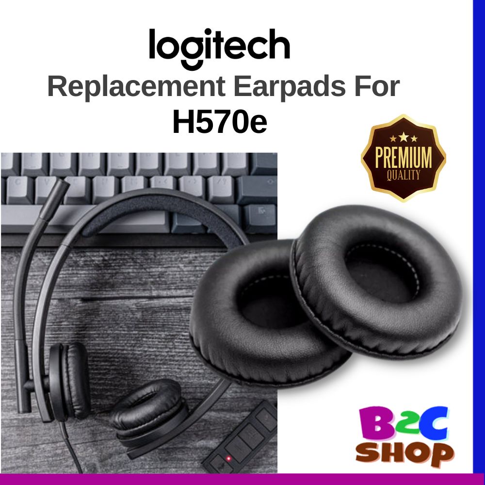 1Pair Logitech H570e Replacement Ear Pads Cushion Earpad - Black ...