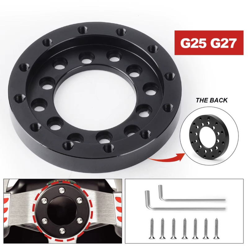73MM Steering Wheel Adapter Plate for Logitech G25 G27 Compatible for ...