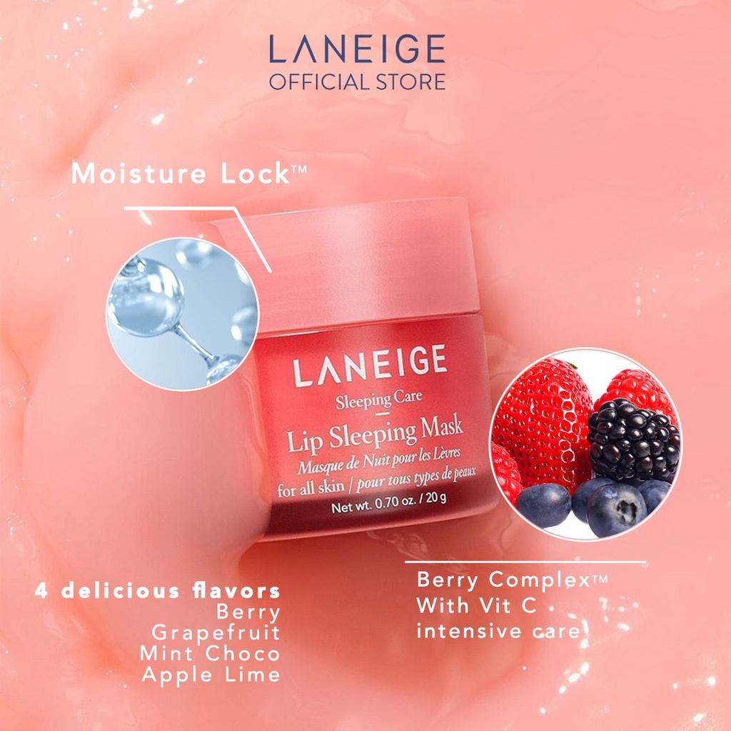 LANEIGE Lip Sleeping Mask EX 20g [Select from 5 Scents] - Lip Sleeping ...