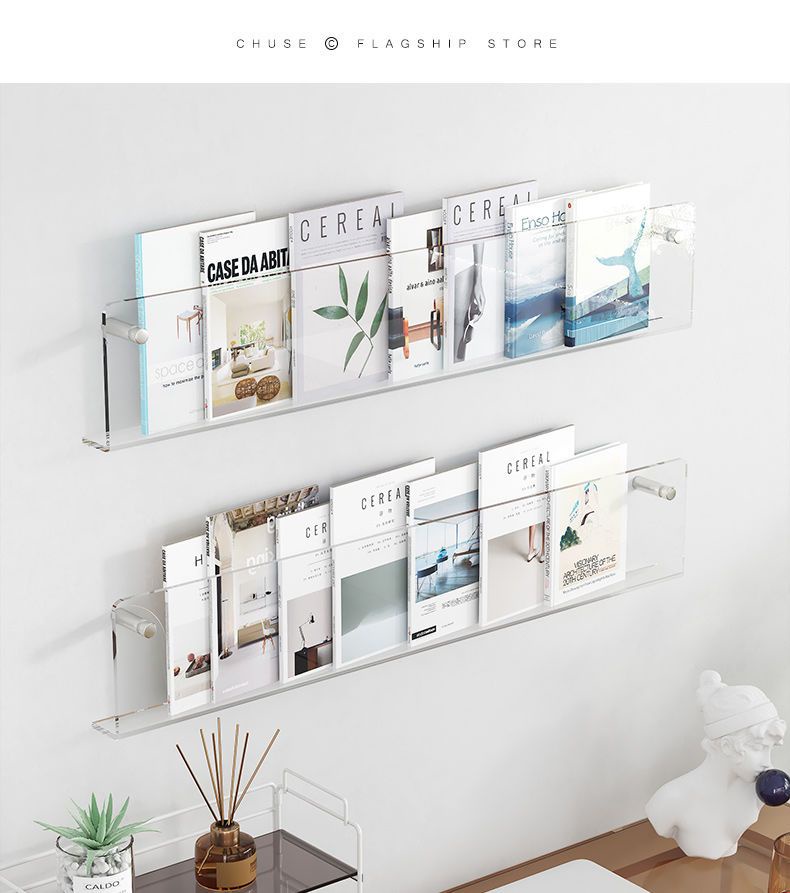 Acrylic Internet Celebrity Magazine Bookshelf Ins Book Shelf Wall ...
