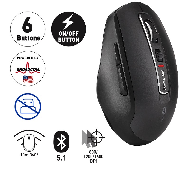 [No need USB receiver] Prolink Premium Bluetooth 5.2 Wireless Silent ...