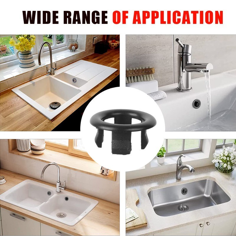 [ Featured ] Kitchen Bath Drain Cap / Plastic Sink Hole Overflow Cover ...