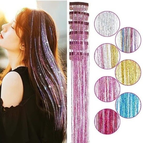 Korean Style Colorful Bright Silk Seamless Hair Extensions Highlighted ...