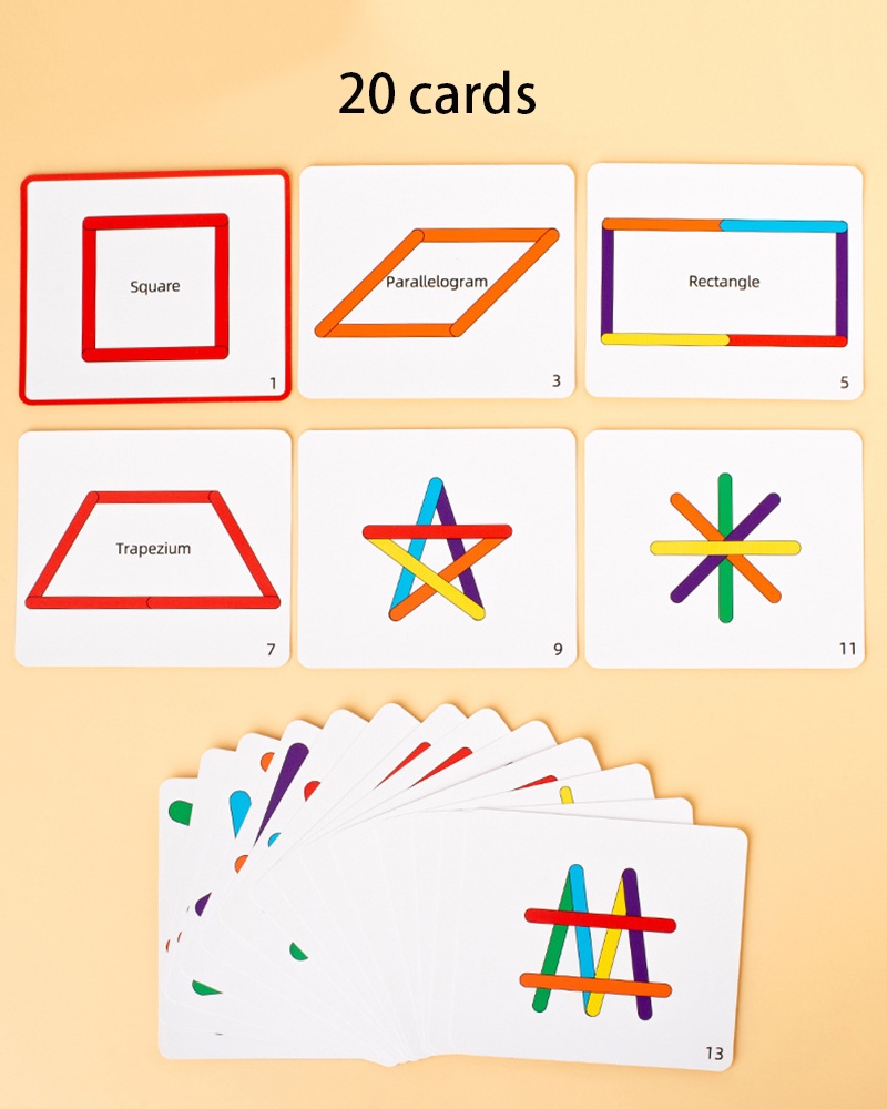 Wooden Rainbow Stick Thinking Puzzle Kids Logical Training Thinking ...