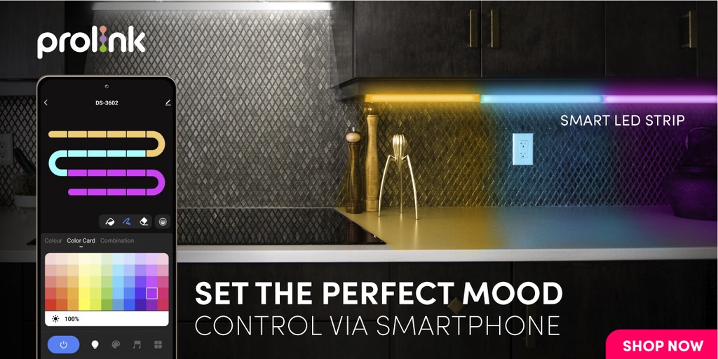 [RGBIC + Multicolor + Cuttable] Prolink DS-3602 Wi-Fi Smart LED Strip ...
