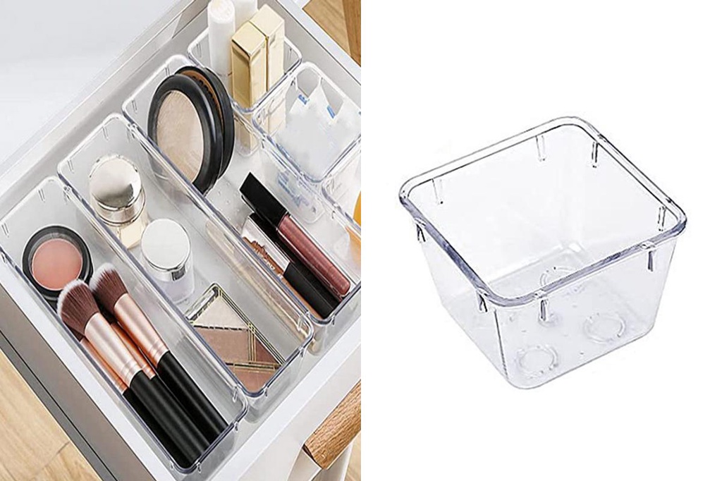 [WM] Stackable Storage Bins Drawer Storage Box Clear Acrylic Drawer ...