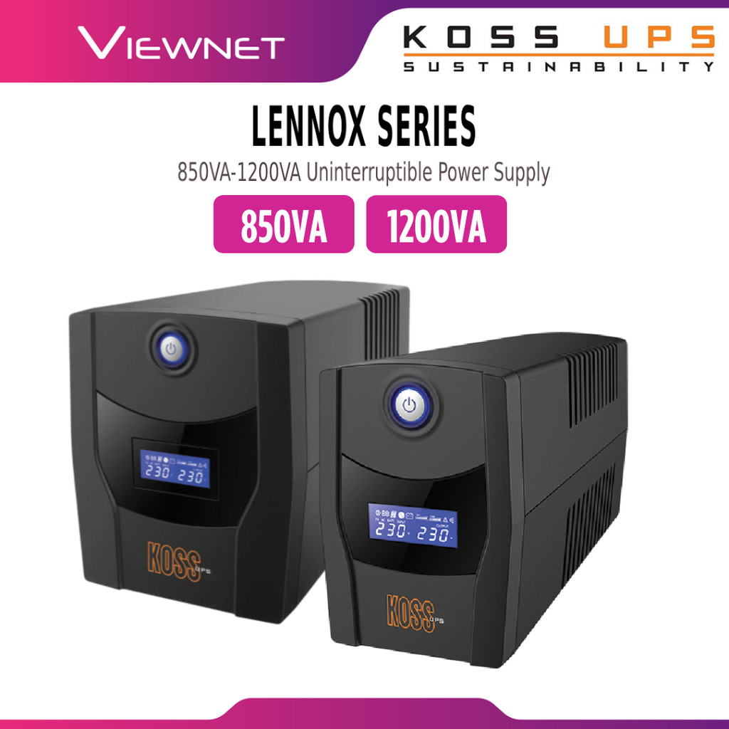 KOSS LE-850C 850VA / LE-1200C 1200VA / LE-3000C 3000VA UPS AVR, LCD ...