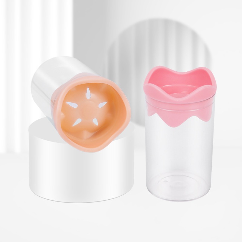 Double Fold Transparent Powder Puff Storage Box/ Detachable Dustproof ...
