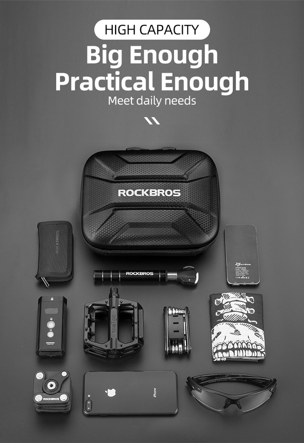 【SG Delivery】ROCKBROS Bicycle Front Bag Waterproof Hard Shell Bike Bag ...
