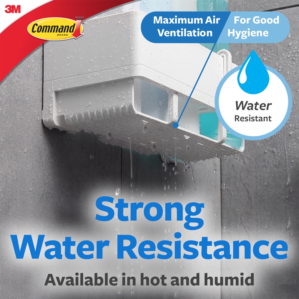 3M™ Command™ Caddy, 17723, Water Resistant, No Surface Damage, 1 pc ...