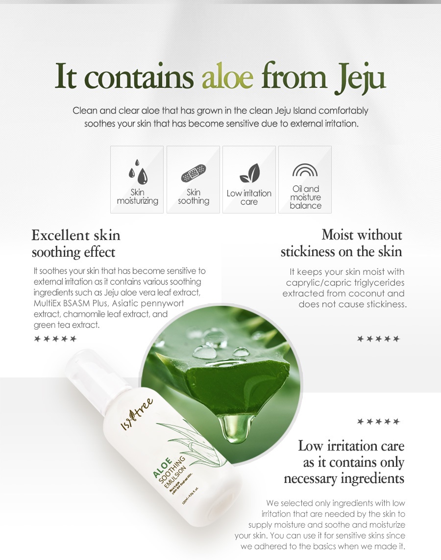 Isntree Aloe Soothing Emulsion 120ml | Shopee Singapore