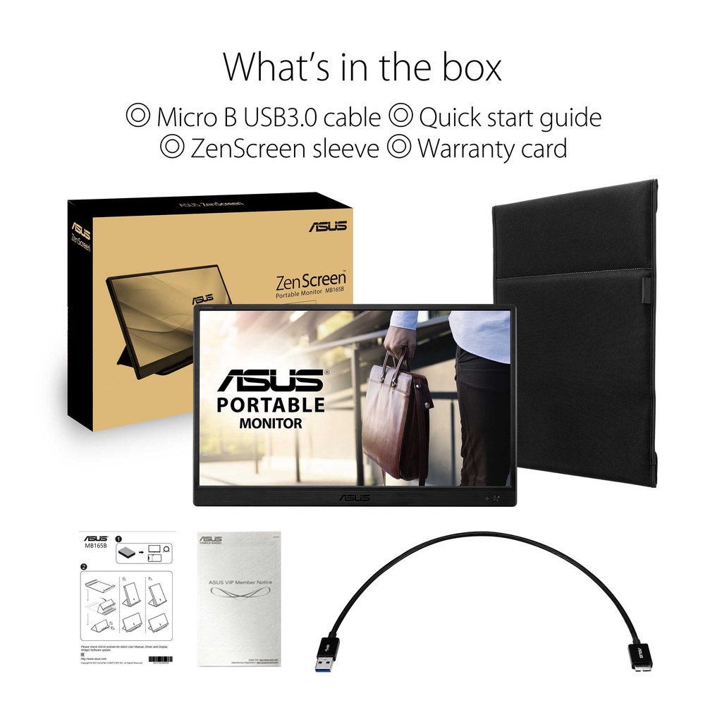 Asus ZenScreen MB165B Portable USB Monitor | Shopee Singapore