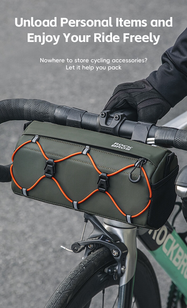 ROCKBROS Bicycle Front Bag Bike Handlebar Bag 2.2L Large Capacity ...