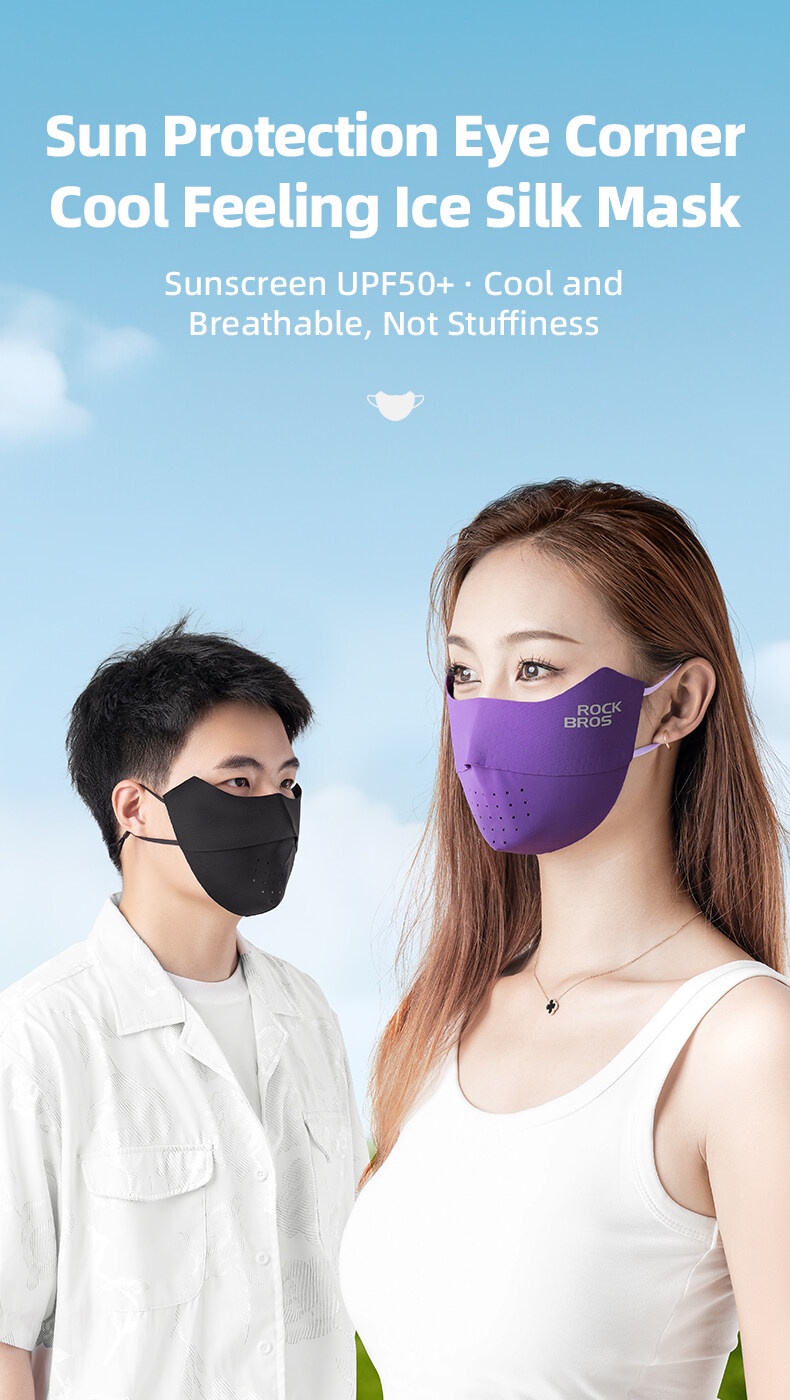 【3-day Delivery】ROCKBROS UV Protection Cycling Mask Ice Silk Seamless ...