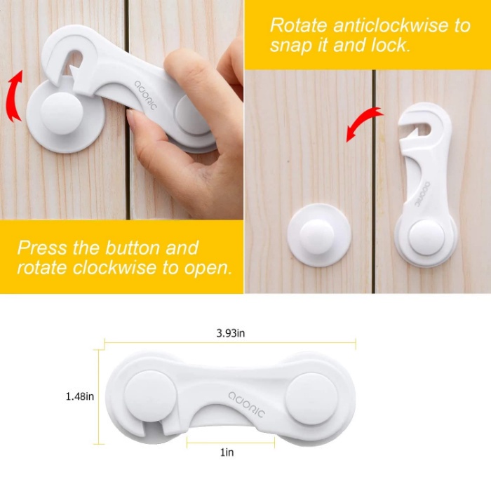 FEELING🔒4PCS Baby Safety Lock,Baby Child Safety Lock Refrigerator Door ...