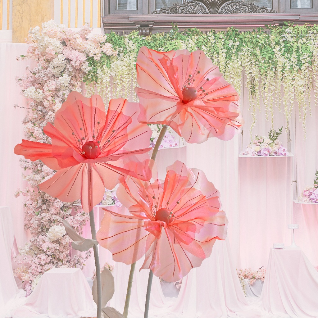 New wedding gauze large flower for Yu Meiren wedding stage layout road ...