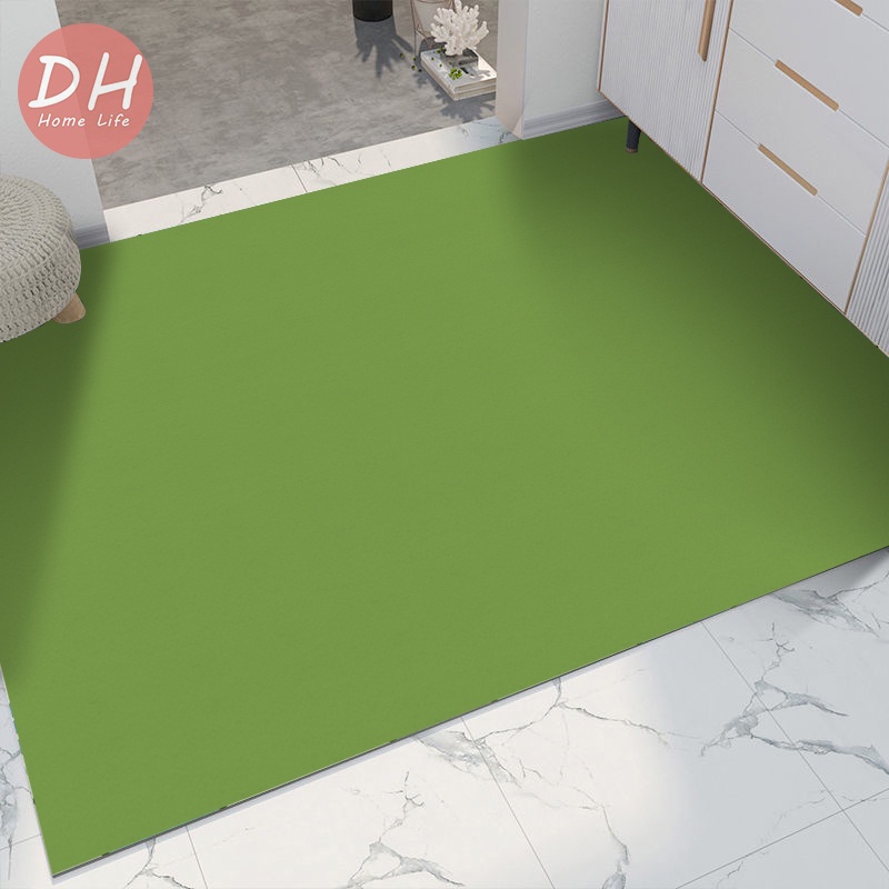 [DH Life]Plain Green Colorful Pvc Floor Mat Thin Door Mat Anti Slip ...