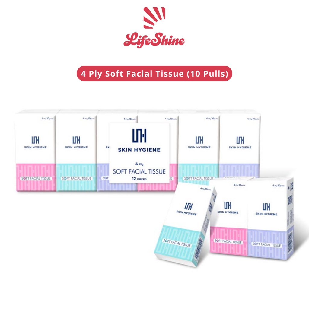 Skin Hygiene Soft 4 Ply Pocket Tissue (10 Pulls x 12 Packs) | Shopee ...