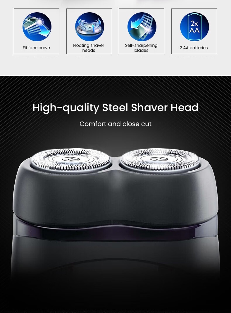Philips Electric Shaver PQ206/18 Dual Shaver Head for Men Face Hair ...