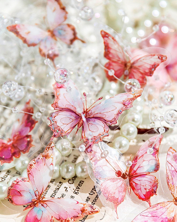 ENWEI 40 Pcs [Butterfly Fantasy Series] Vintage Journal Stickers ...
