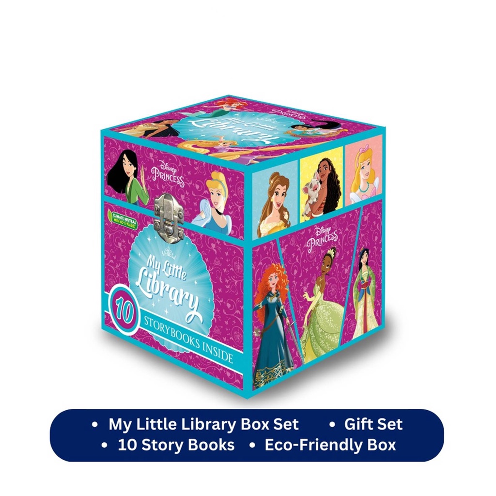 Disney Princess My Little Library Book Gift Set Box With 10 Storybooks ...
