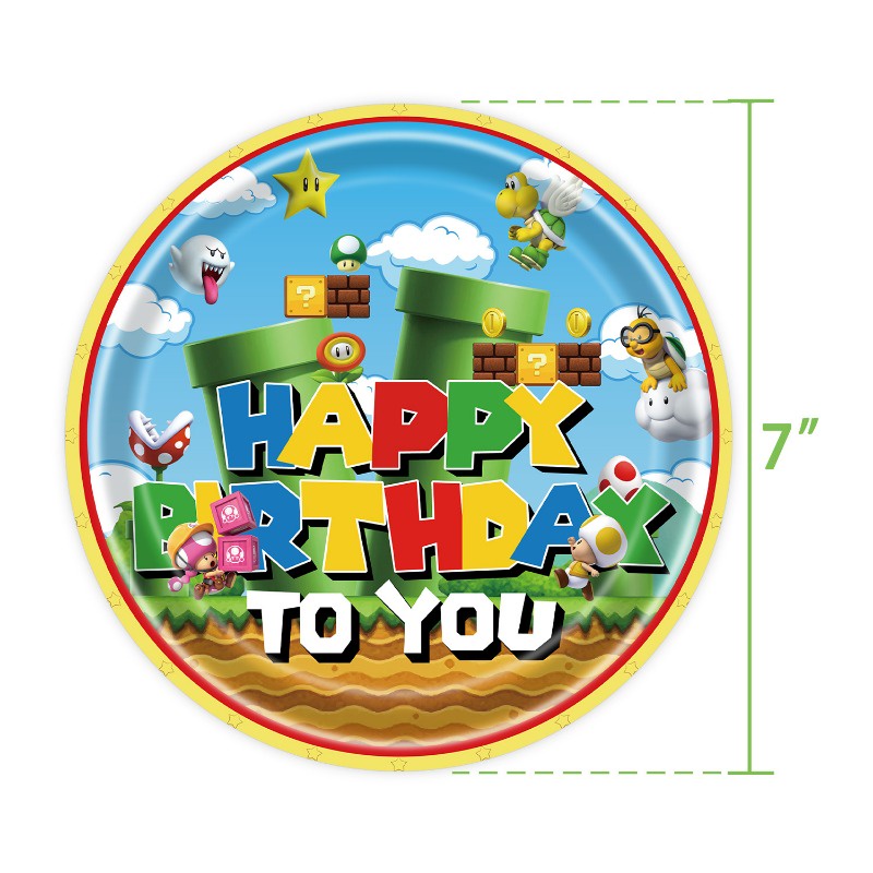 Super Mario Bros Game Themed Birthday Party Decorations Cute Cartoon ...